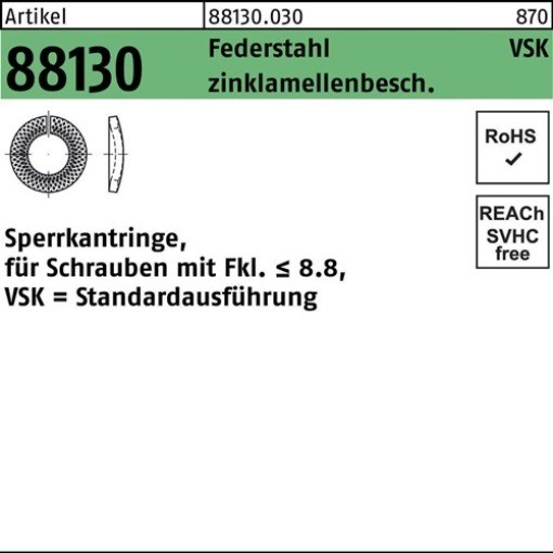 50er PACK(Stk) 881300300270000 Sperrkantring R 88130 VSK 27 x43 x4 ...