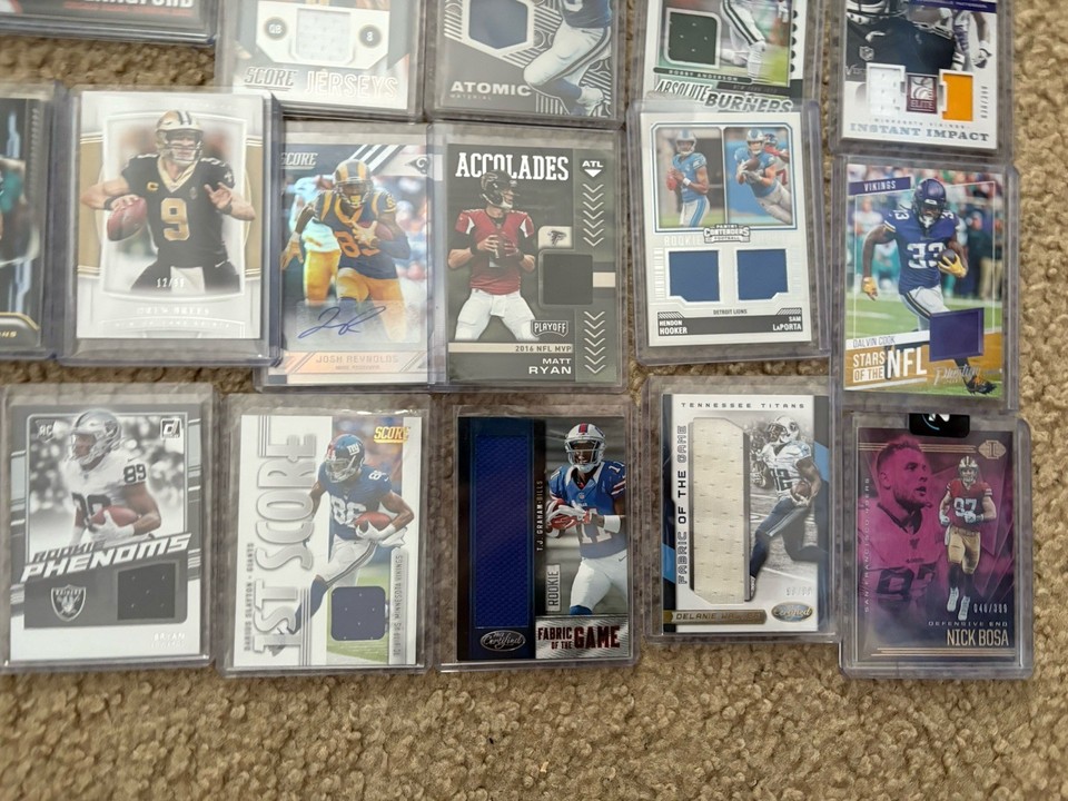 Huge 30 Card NFL Relic and Numbered Card Lot Football Rare | eBay