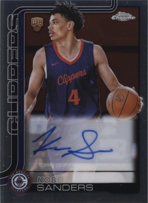 2025-26 Topps Chrome - Rookie Autographs Kobe Sanders #TCAR-KS (AU, RC ...