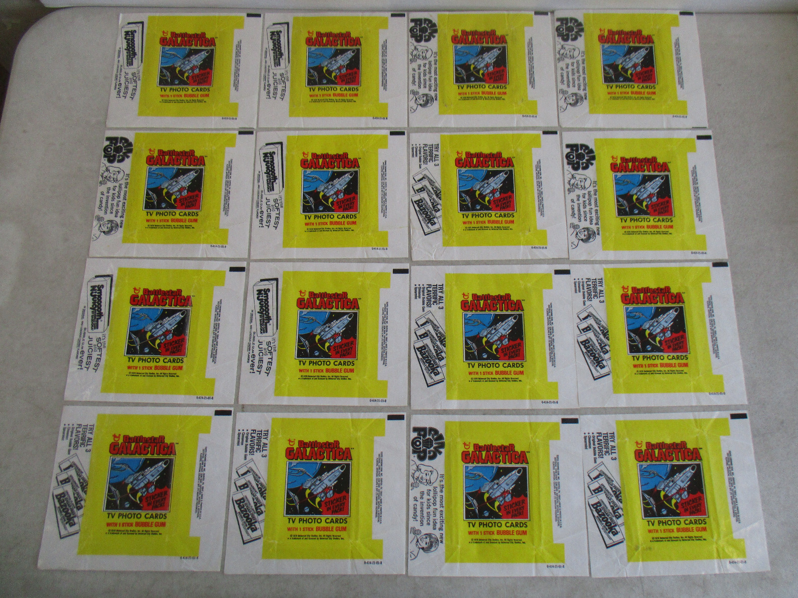 LOT OF 29 VINTAGE 1978 TOPPS BATTLESTAR GALACTICA CARD WRAPPERS ...