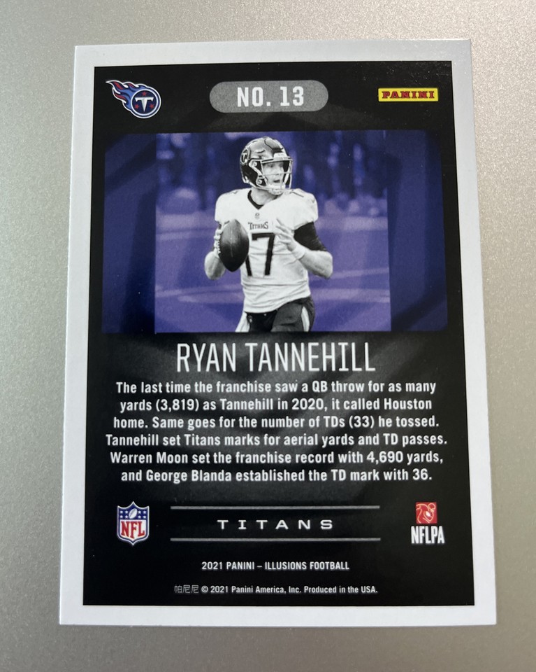 Ryan Tannehill 2021 Panini Illusions Stardust Parallel #13 Tennessee ...