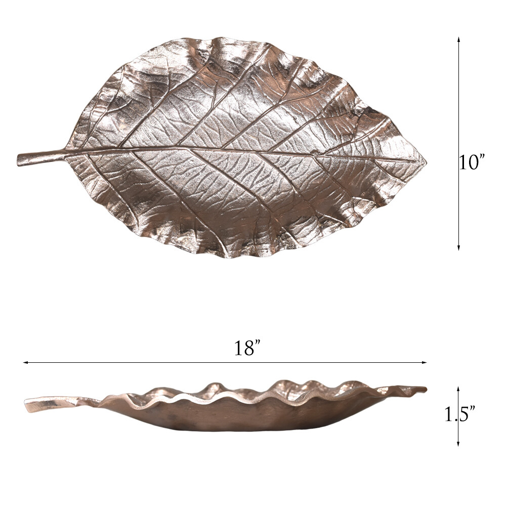 Handmade Decorative Copper Color Coated Aluminium Tray 7.08 x 3.74 x 0. ...