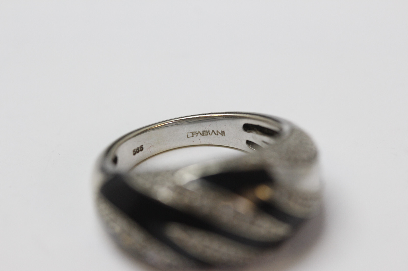 FABIANI 585er Weißgold Ring mit Emaille und Diamanten | eBay.de