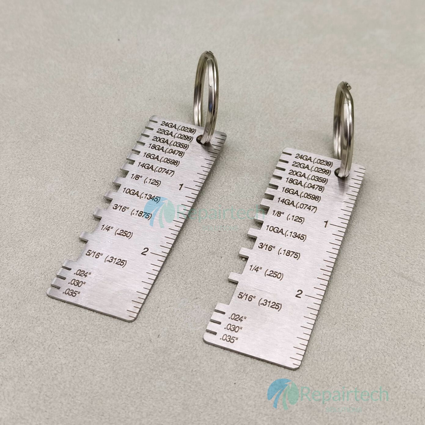 2x Thickness Gage Sheet Metal Gauge Measuring Tool Wire Gauge Stainless ...