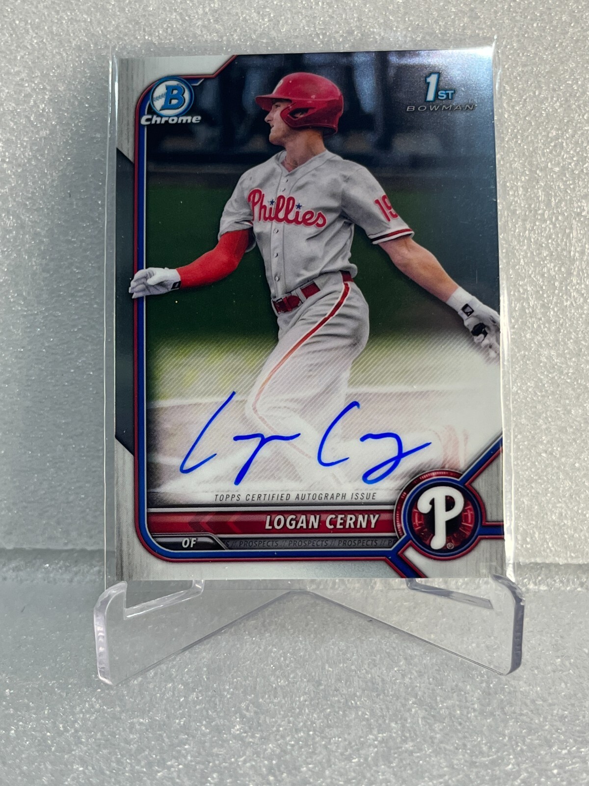 2022 Bowman Chrome Prospect Autographs - #CPALC Logan Cerny - 1st BOWMAN! | eBay
