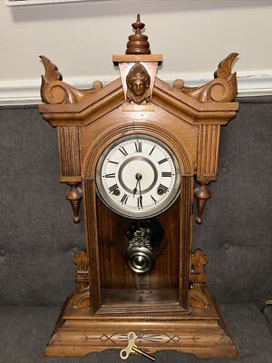 Antique Gilbert Clock Company Enterprise Model Mantel Shelf Clock 23 ...