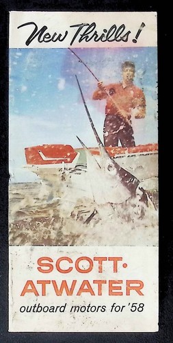 1958 Scott Atwater Outboard Motors Cute Sexy Women Models Brochure ...