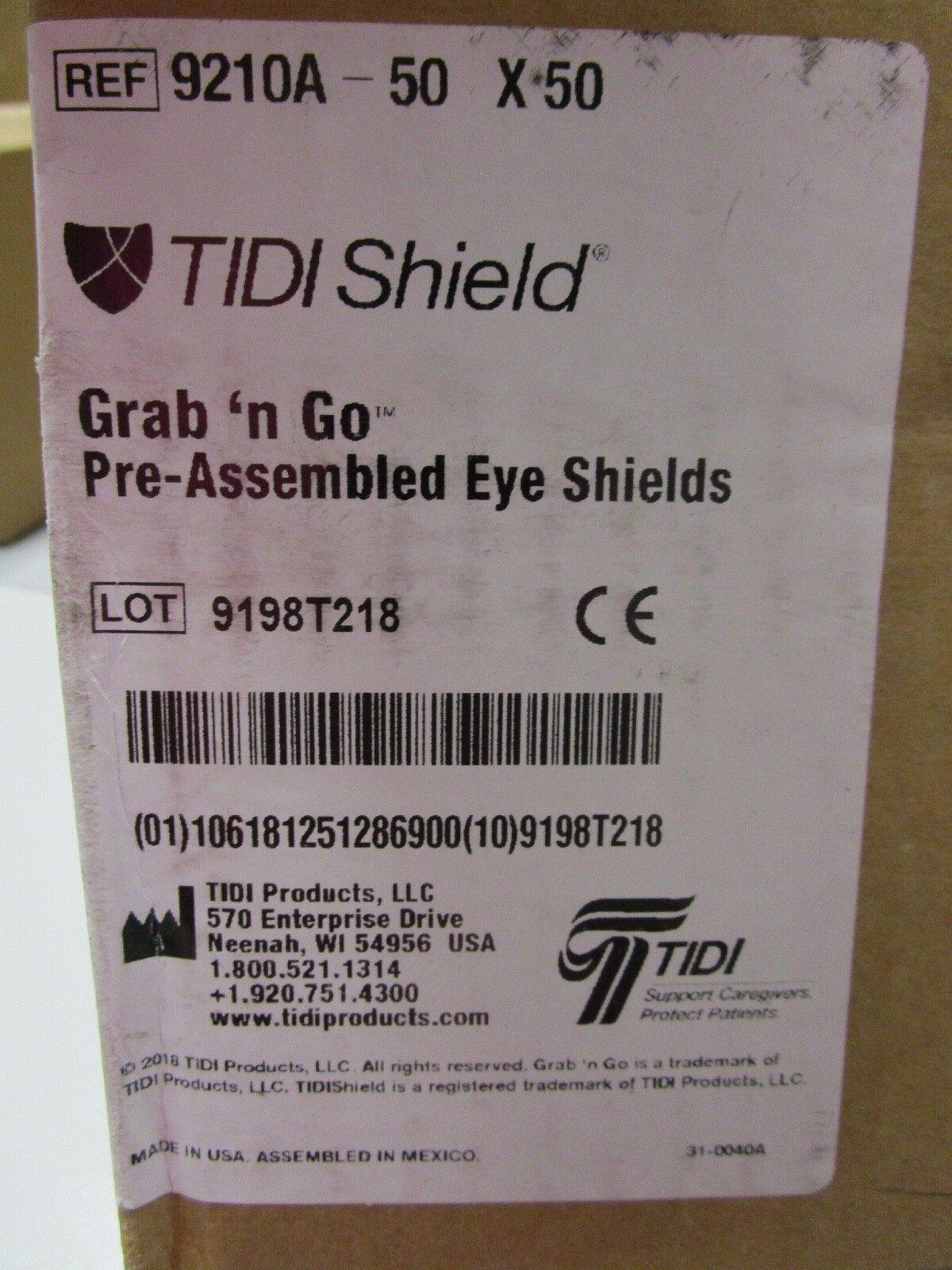 EYE SHIELDS -TIDI GRAB 'N GO PRE-ASSEMBLED EYE SHIELDS #9210A-50 - NEW ...