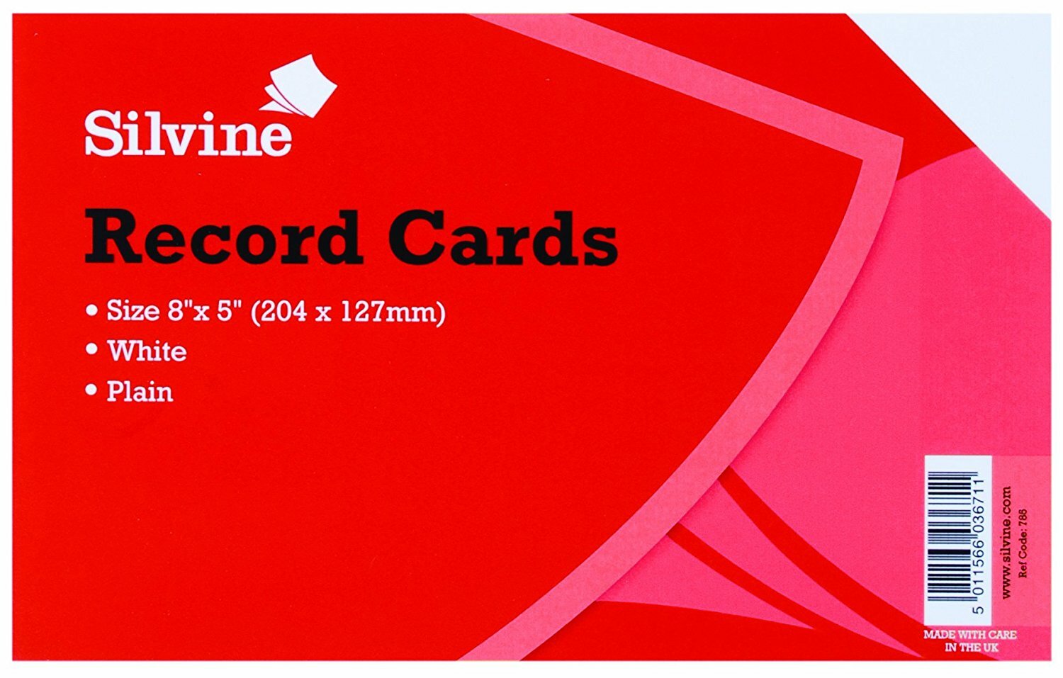100 x Record Cards White/Ruled/Coloured Silvine Revision Flash Cards ...