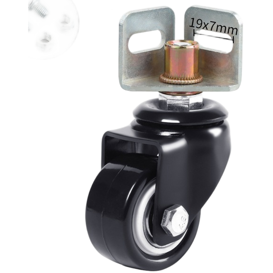 Braking Casters Swivel Heavy Duty Wheels Iron Rubber for Shelves and ...