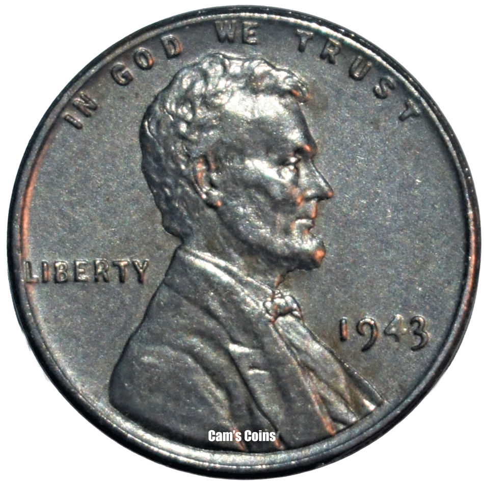 1943 P Lincoln Wheat Cent Ghost S Doubled Die Obverse Steel ...