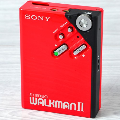 SONY WALKMAN WM-2 Portable Cassette Player Red Repaired TY362 | eBay