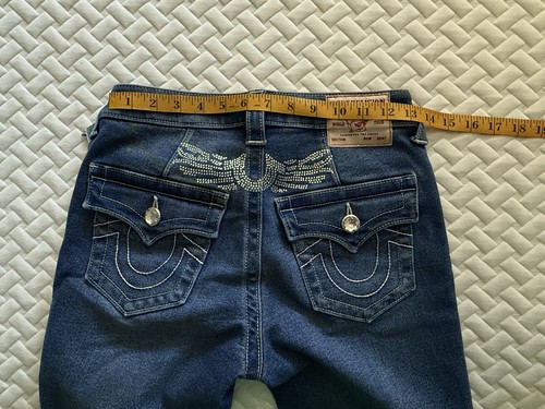 TRUE RELIGION Becca Crystal Wing Womens Bootcut Flap Jeans sz 27 Indigo ...