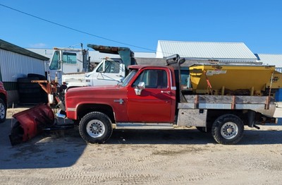 Snow plow truck w/dump box, sander, snow blade & snow blower | eBay