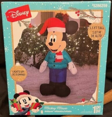 Gemmy Disney Mickey Mouse Airblown Inflatable - 3.5ft - Led - Christmas ...