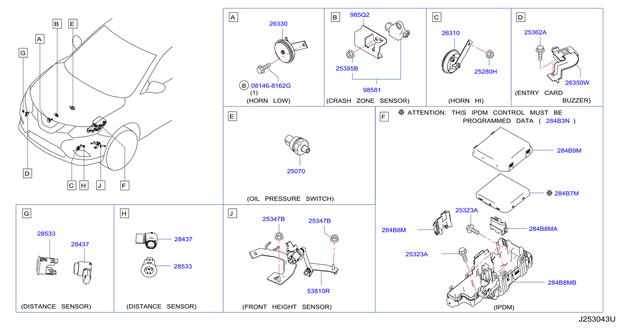 284384CL0B Genuine Nissan Sensor ASSY 28438-4cl0b for sale online | eBay