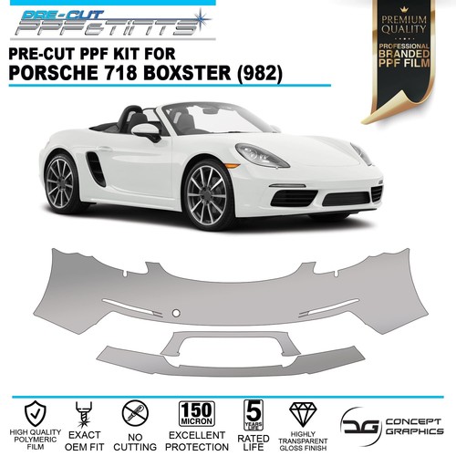 Front Bumper Stone Guard Paint Protection Film Kit For Porsche 718 ...