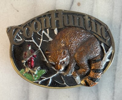 Coon Huntin Belt Buckle - Vintage- Copyright 1985 | eBay