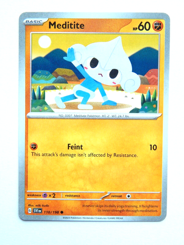 Meditite 110/198 NM Pokemon Card Scarlet & Violet SVI EN 2023 Fighting ...
