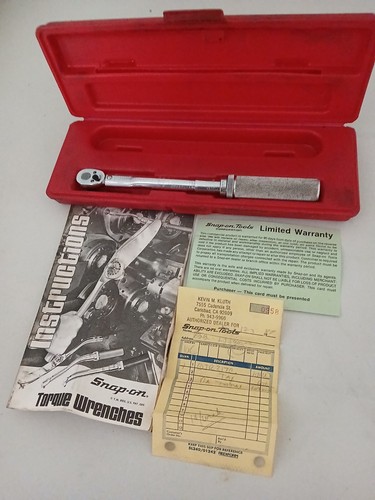 SNAP ON QRJ 217C TORQUE WRENCH 200 in lbs 3/8 in DRIVE. In Excellent ...