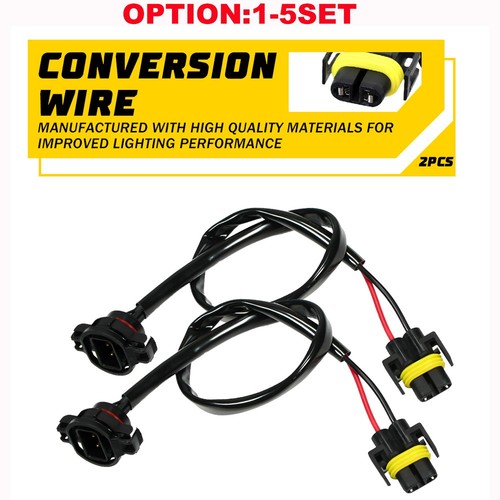 5202 PSX24W to H8 H11 Pigtail Sockets Wires For Fog Lamps Retrofit or ...