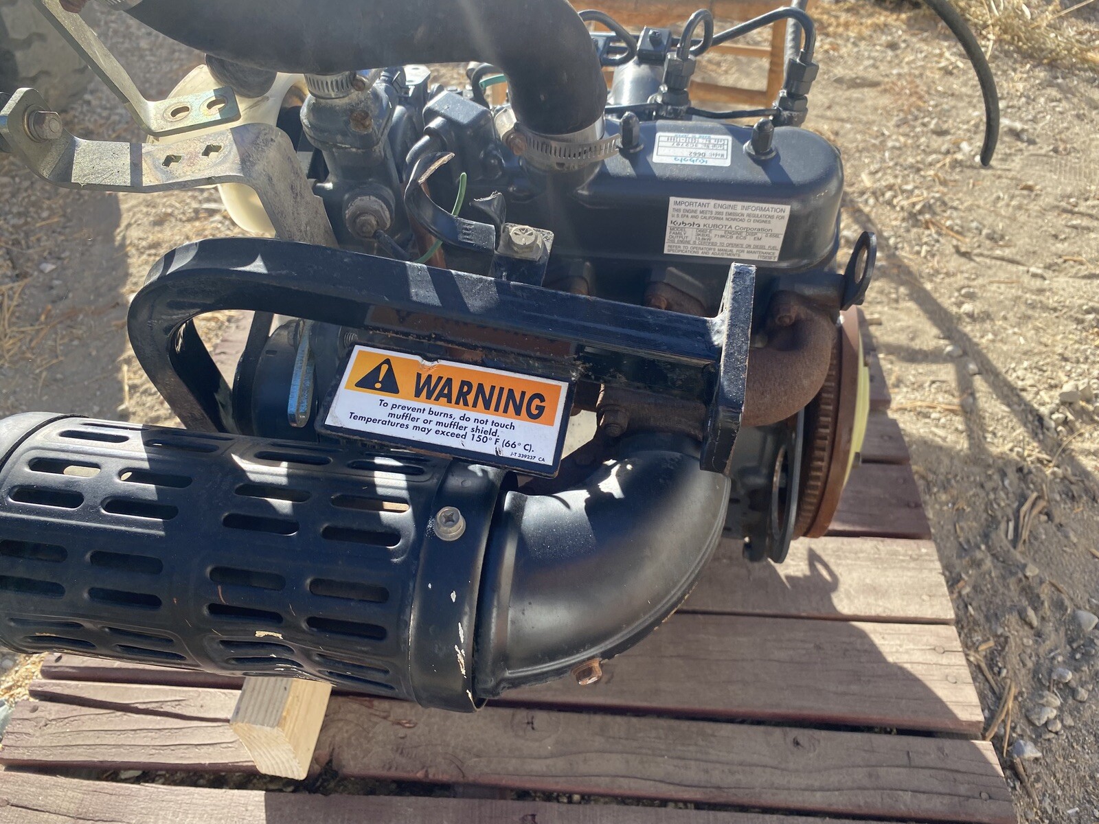 Kubota D662-E Engine Diesel 3 Cylinder Only 843 hours Perfect condition ...