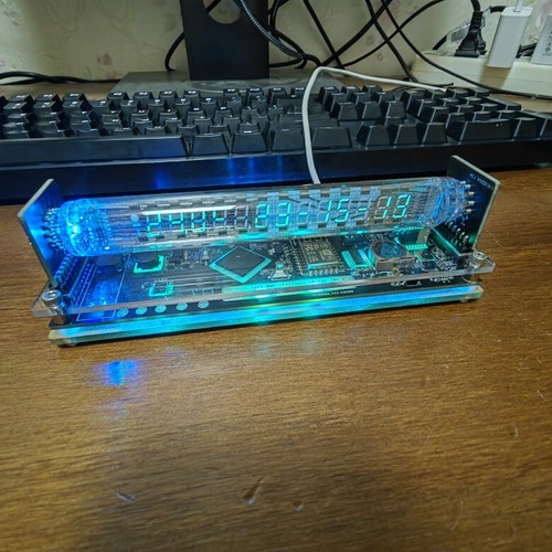 Classic IV-27 VFD Tube Clock Coloful RGB LED Decor Clock w/Remote Ref ...