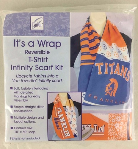 T-Shirt Infinity Scarf Kit 12x50 Make One Scarf Its a Wrap Endless Loop ...
