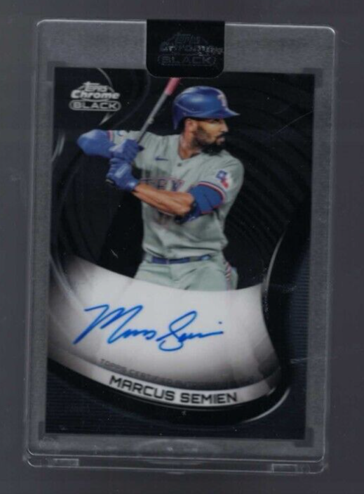 2022 Topps Chrome Black Autograph Auto MARCUS SEMIEN #CBA-MSE Rangers ...
