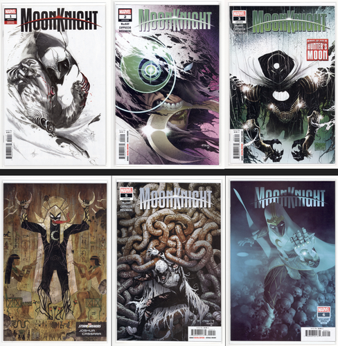 Moon Knight #1 2 3 4 5 6 TRADE Variant Cover 1st Prints SET Lot * 2021 ...