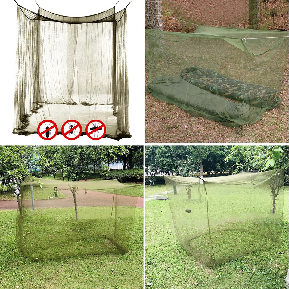 Summer Single Mosquito Net Portable Folding Bug Mosquito Netting Green ...
