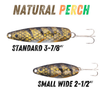 Natural Perch Trolling Spoon for Fishing and Targets SALMON TROUT ...