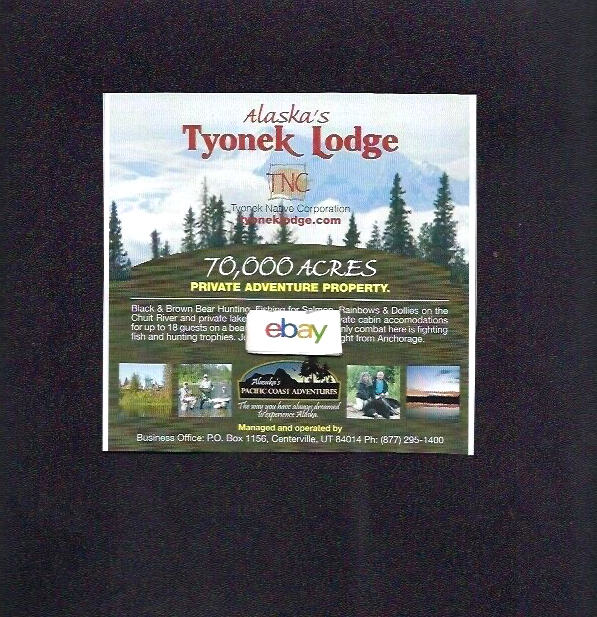 TYONEK LODGE ALASKA NATIVE CORP 70K ACRES ONLY 18 GUESTS PRIVATE ...