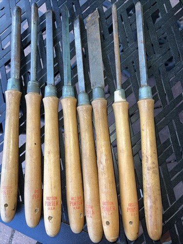 Vintage Disston Porter Wood Turning Chisel Set Of 8- USA | eBay