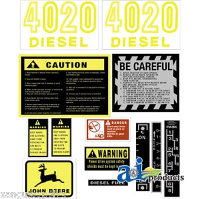 John Deere 4020 Diesel Tractor Hood Decal Set JD4020 | eBay