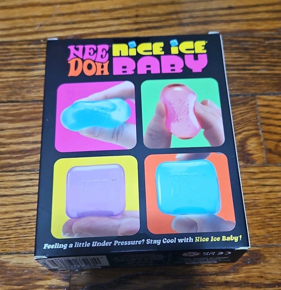 NeeDoh Nice Ice Baby 4 pack (Set of 4) Nee Doh Mini Nice Cube Pink Blue ...