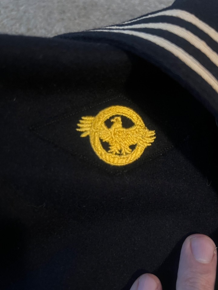 USN Navy WW2 WWII Blue pullover, Mailman 2nd Class | eBay