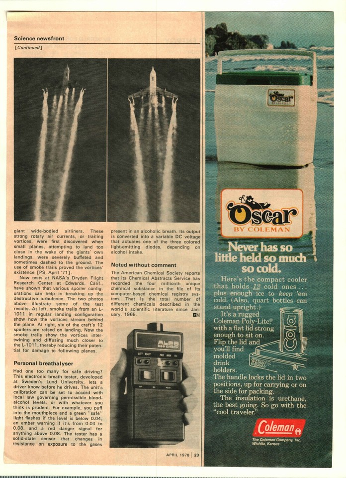 1978 Kool Super Lights Cigarettes, Coleman Coolers Poly-Lites Vintage ...