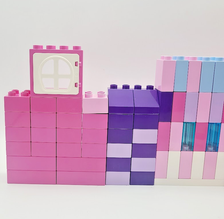 Lego Duplo Pink Purple Bricks and Specialty Blocks Lot Girls Princess ...