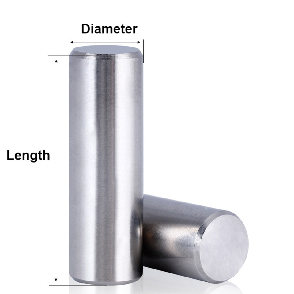 Dowel Pins A2 Stainless Steel Parallel Pins DIN7 1mm 1.5mm 2mm 2.5mm ...
