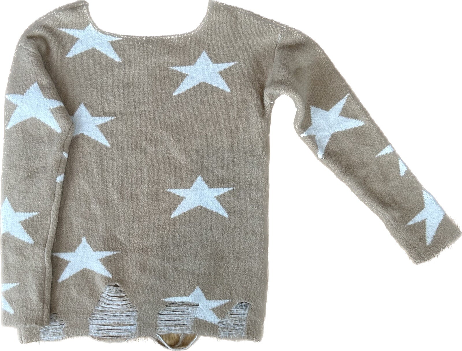 Fantastic Fawn Distressed Star Print Sweater | MEDIU… - Gem