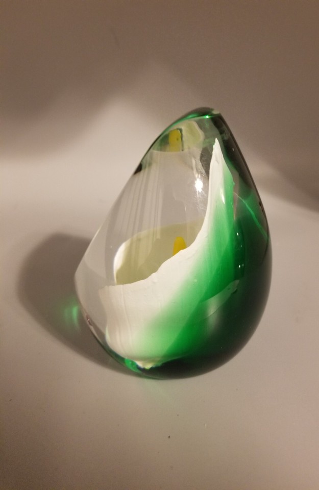 Rare Caithness Edinburg Scotland Limited Edition Calla Lily Paperweight ...