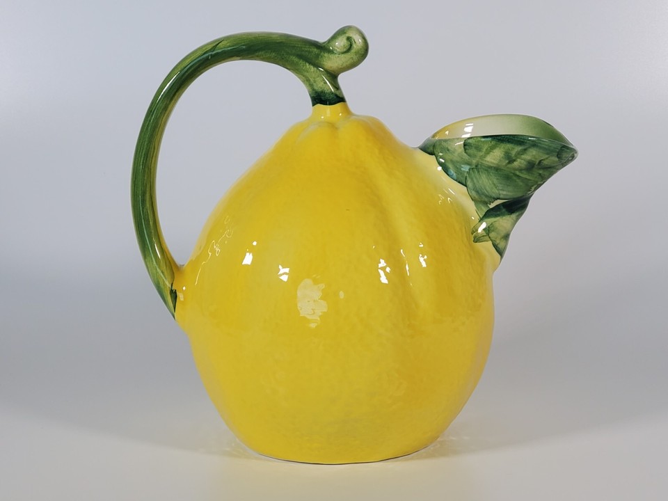Italian Pottery Lemon Pitcher Prego Italia Fatto A Mano | eBay