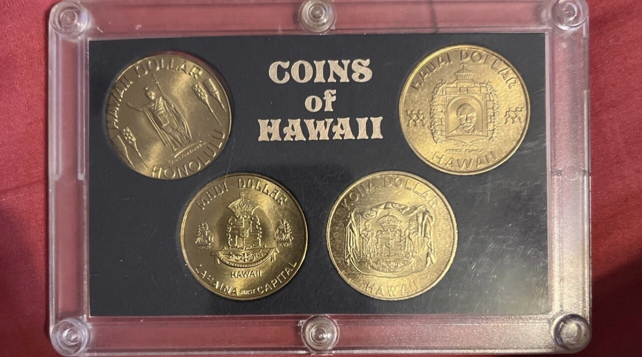Coins of Hawaii Token Dollar Set in Original Frame and Sleeve | eBay