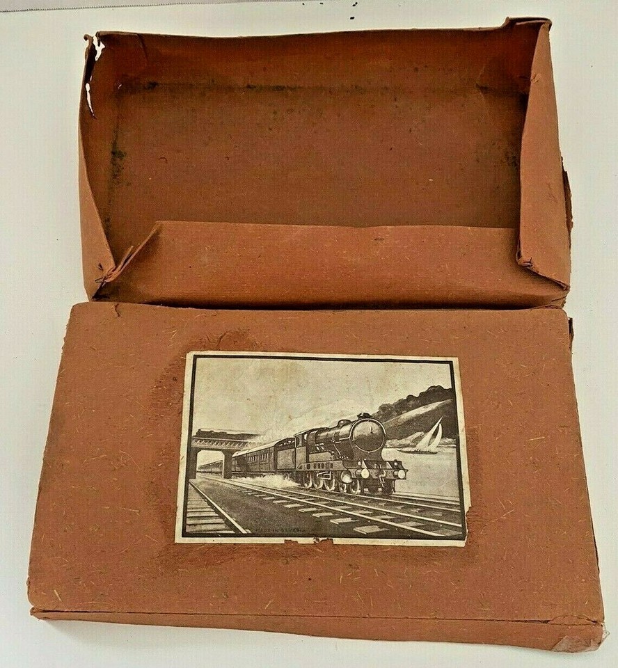 PRE WAR Germany Antique Tin Wind-Up Train Set Original Box almost 100 ...