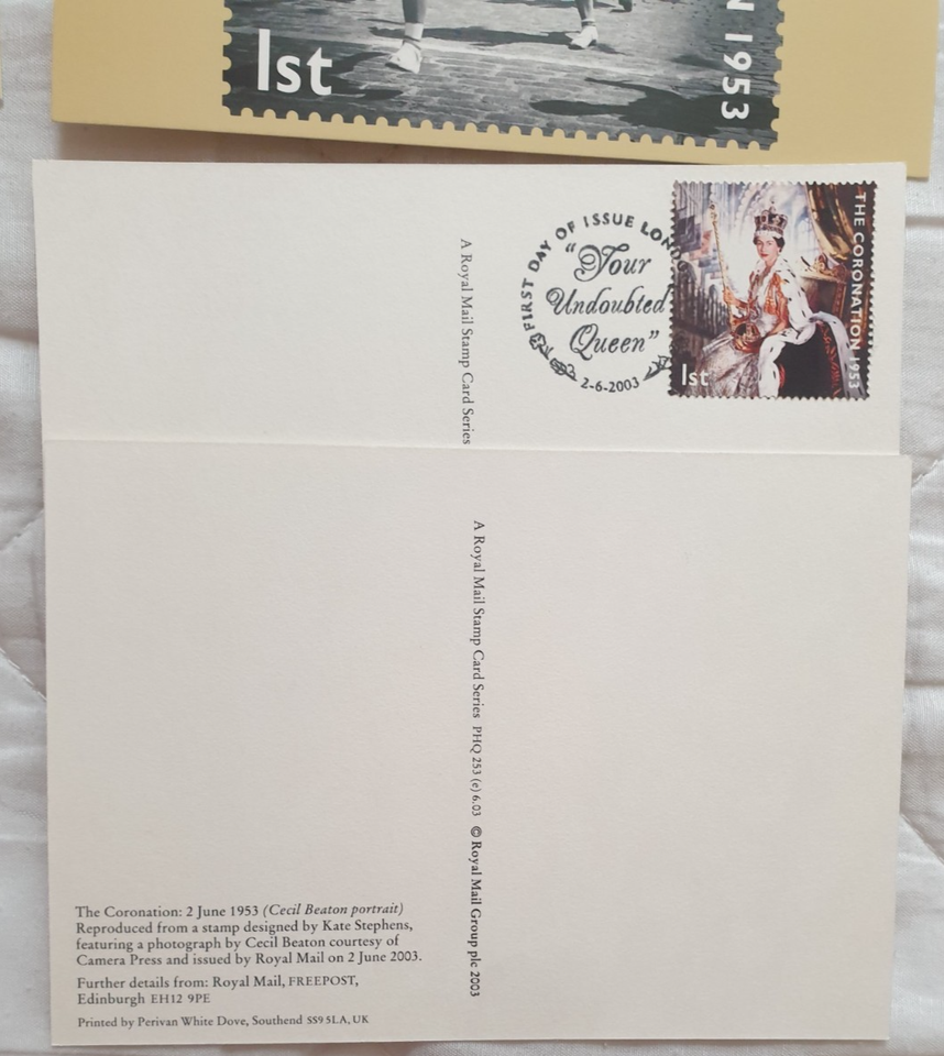 PHQ 10+10 POSTCARDS CORONATION QUEEN ELIZABETH II IN 1953 ISSUED 2003 ...