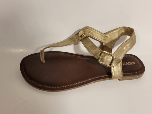 Merona Womens 8.5 M Faux Leather Ankle Strap Thong Flip Flop Sandals ...