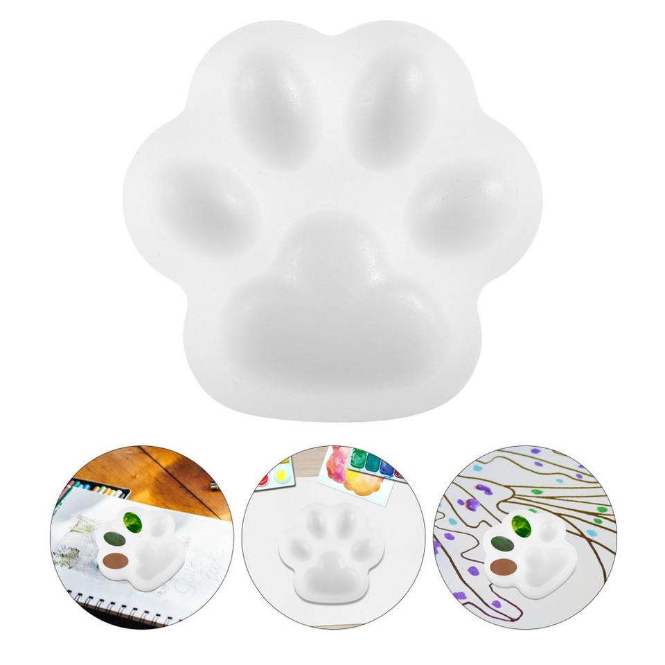 Cat Paw Oil Painting Paint Tray Silicone Color Mixing Palette ...