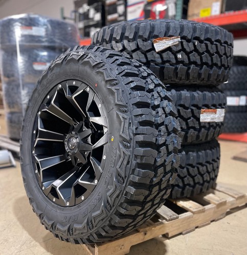 5 20x10 Fuel D546 Assault Black Wheels 35" MT Tires 5x5 Jeep Wrangler ...