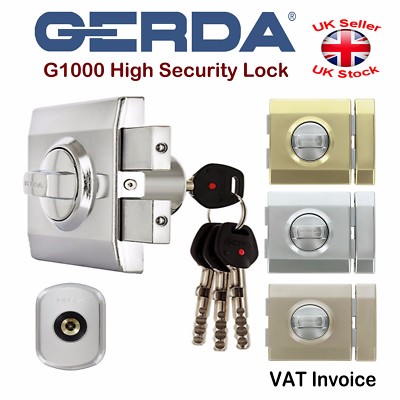 Gerda High Quality Surface Mounted Door Lock Home Office Shop 4 Keys ...